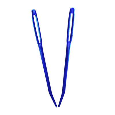 2pcs Aluminum Bent Tip Tapestry Darning Knitting Needles Nee