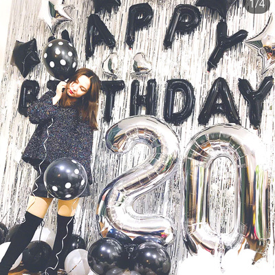 Birthday number balloon party decoration room letter set