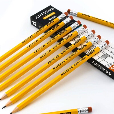 ARTEXUS Pencils #2 HB , Pack of 12, Wood-Cased Graphite Penc
