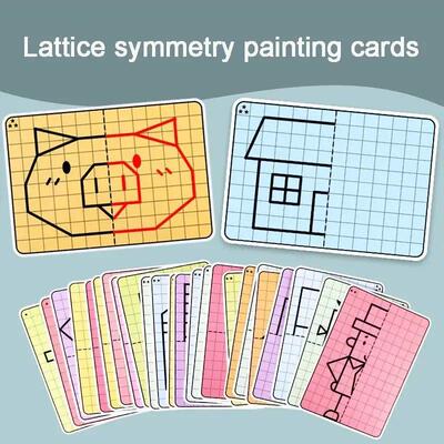 Kids Lattice Symmetrical Drawing Toys Concentration Fine Mot
