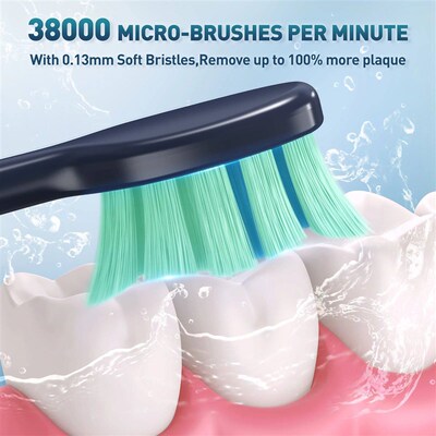 Sejoy JS10-1 Electric Sonic Toothbrush with 10 pcs Replaceme