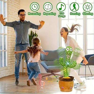 Talking Cactus Toy Dancing Cactus Baby Toy with Lighting Sin