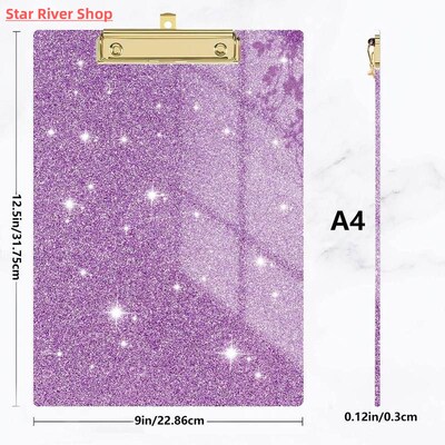 A4 Writing Clamps Arcylic Paper Organizer Glitter Writing