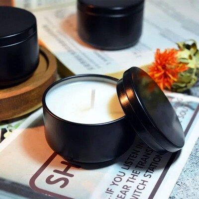 Scented candles, citronella, mosquito repellent candles, tin