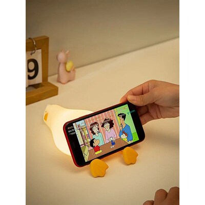 Lying Flat Duck Night Light Silicone Dimmable Nightlight Rec