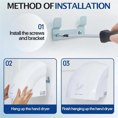 2-Pack Commercal Hand Dryer, 1200W, 110V, Whte - Compact & u