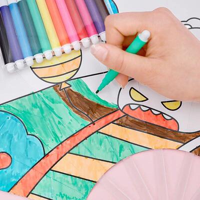 4/6/8/12 Colors Mini Watercolor Art Markers Brush Pen Highli