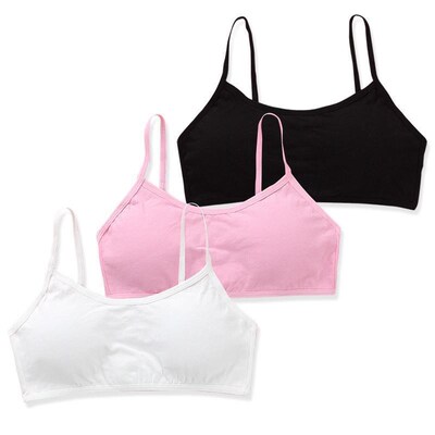 3pc/Lot Kids Cotton Training Bra Girls Teens Underwear For T