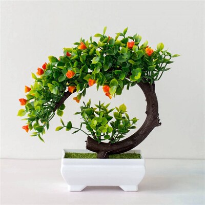 Artificial Plants Bonsai Simulated Tree Potted Plants Fake F