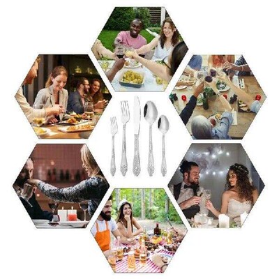 Steak Cutlery Set Stainless Flatware Cutlery Set 20pcs