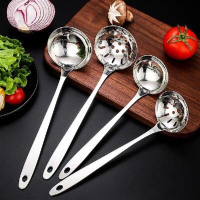 Stainless+Steel+Long+Handle+Spoon+Colander+Hot+Pot+Ramen