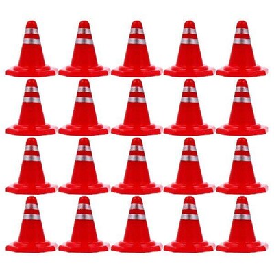 50 Pcs Cone Sandbox Barricades Car Decor Simulation Road