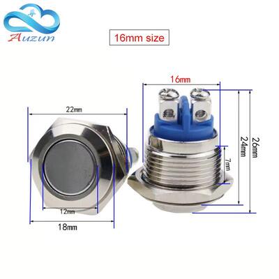 12/16/19/22mm metal button switch reset button doorbell scre