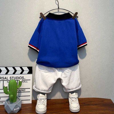 Boys Summer Short-sleeved Suit New Style Fashionable Handso