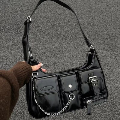 Richme Punk Bolso Mujer Fashion 2023 rend New Design Chains