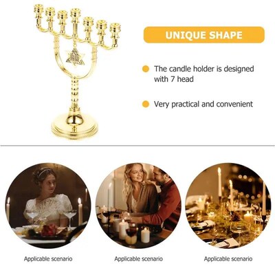 Holder Menorah Decor Table Stand Candelabra Je Candlestick G
