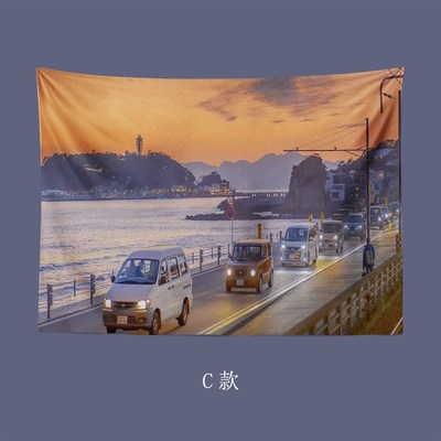 小武拉莫 橘子夏日背景布挂布装饰卧室好物挂毯布艺壁纸宿舍海报