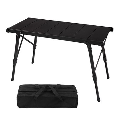Outdoor aluminum sheet camping desk folding portable table