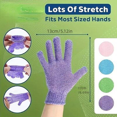 1-10pcs Colourful Exfoliating Gloves, Bath Gloves For Shower