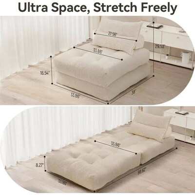 Folding Sofa Bed - Ergonomic Foldable Sleeper Chair for Livi