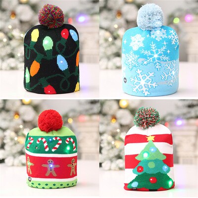 Creative Cute Unisex Fashion Warm LED Christmas Winter Knitt