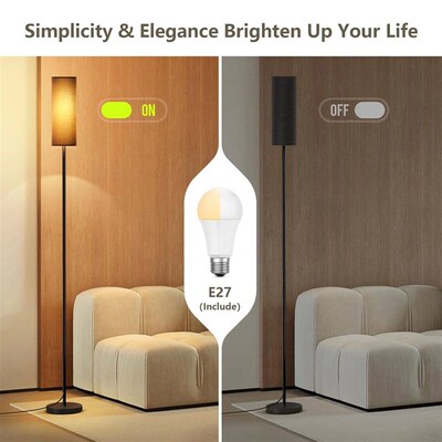 Modern Floor Lamp Standing Tall Light with LEDs Bulb 3 Light