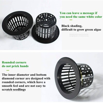 20/50 Pcs Black Hydroponic Basket Soilless Cultivation Nurse