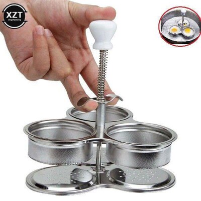Creative Stainless Steel Egg Poacher Adjustable 3 Grid
