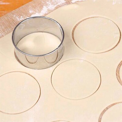 5pcs/set Stainless Steel Round Cookie Mold DIY Biscuit Cutte