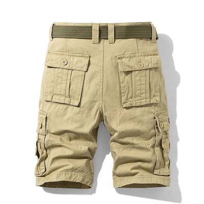 New Summer Men Cargo Shorts Cotton Multi-pocket Tactical
