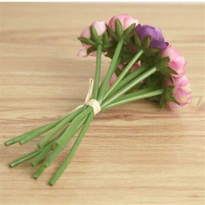 9pcs/lot simulation peony Flowers Bouquet Artificial Silk
