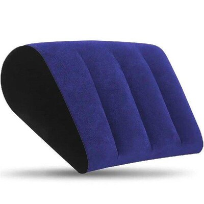 PVC Fing Silicone Pillow Blue+Black Triangle Cylinder
