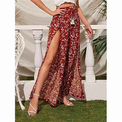 Leisure tassel tied waist wide leg pants