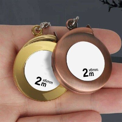 Mini Tape Measure with Keychain 2M Retractable Measuring