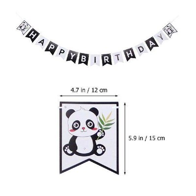 11pcs Panda Balloon Combo Birthday Banner Garland Decor