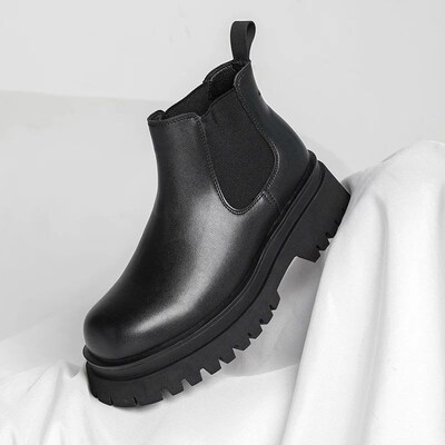 Men Boots Style Leather Shoes Italiano Leather Boots Platfor
