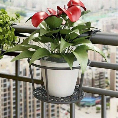 Over The Rail Planter Metal Iron Fence Planter Flower Stand