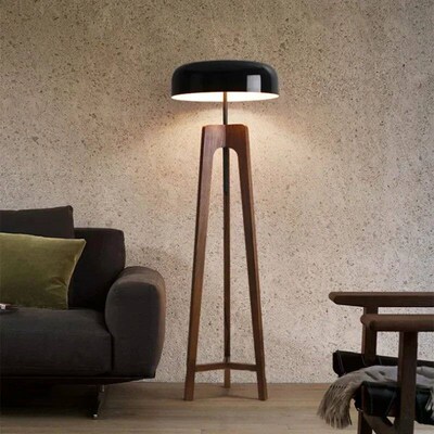 Standing Light Classical Wood Foyer Floor Lamp E27 Bulb Home