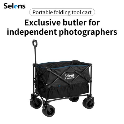 Selens Folding Outdoor Cart Beach Wagon with Big 360 Univers