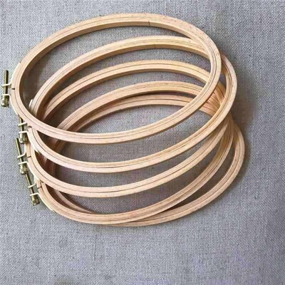 Beech Round Embroidery Hoops Oval Hand Embroidery Rack Ring
