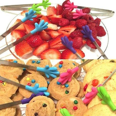 4pcs Kitchen Tongs Set Food Accessory Mini Food Grippers