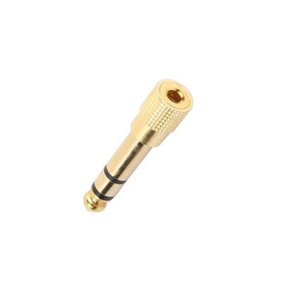 1PCS Jack 6.35mm Male Plug to 3.5mm Female Connector Headph