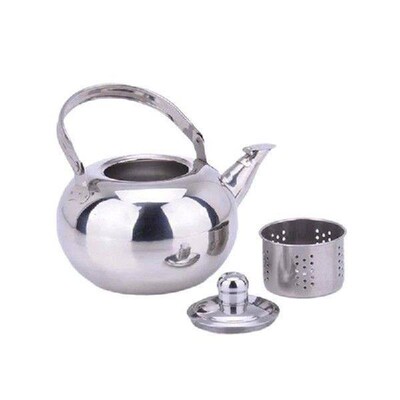 Stainsless Steel Teapots with Infuser Short Spouts Coffee