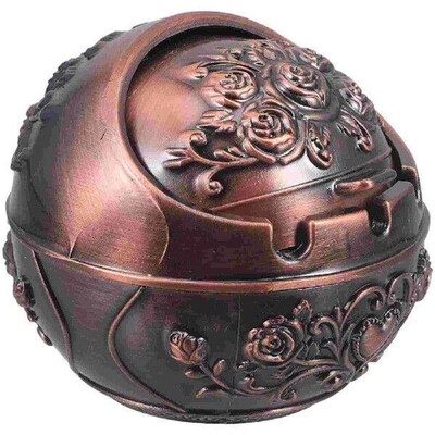 Iron Spherical Ashtray Vintage Ashtrays Zinc Alloy Cool
