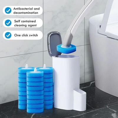 Disposable Toilet Brush Cleaner With Long Handle Bathroom Cl