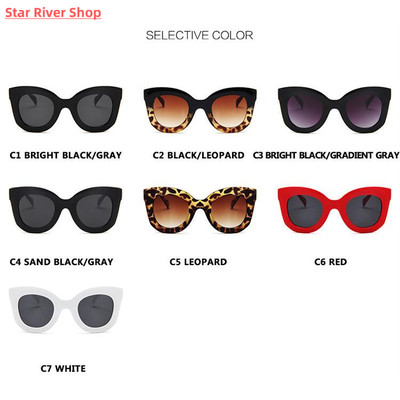 Luxury Rectangle sunglasses women brand designer retro  cat