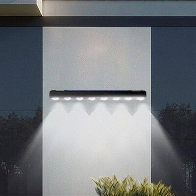 Solar Powered LED Exterior Wall Light IP54 Waterproof