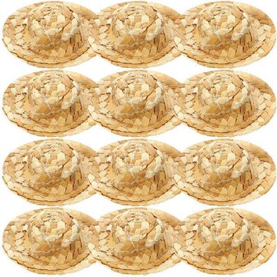 12 Pcs Sombreros Braided Exquisite Decorative Men and Women