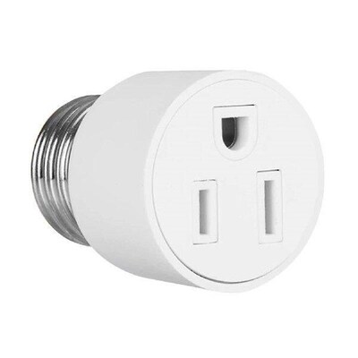E26 3 Prong Light Socket to Plug Adapter Light Bulb Outlet