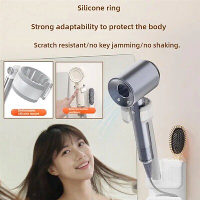 Hairdryer Stand Hairdryer Holder Wall Mount Rotating Hair Dr